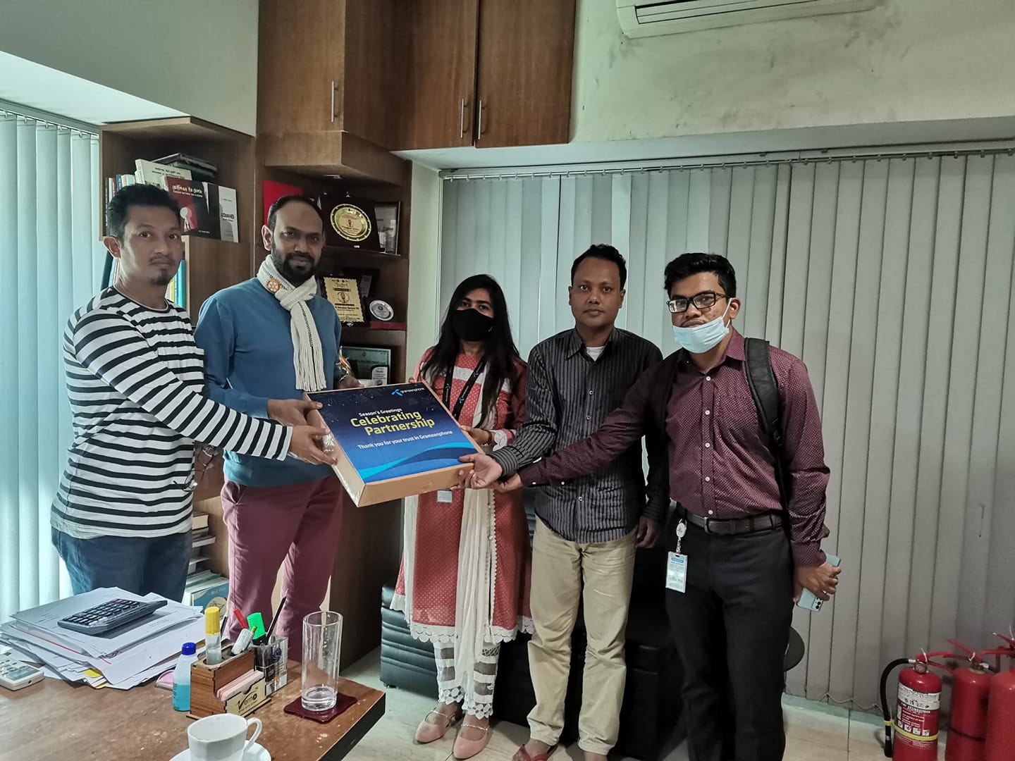 A surprise gift from Grameenphone at our office - Verno Bio-Solutions